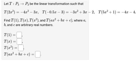 solved let t p3 p3 be the linear transformation such