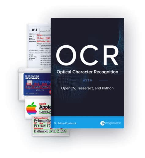 ocr with opencv tesseract and python ocr book