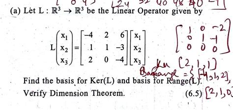 solved a let l r3→r3 be the linear operator given by