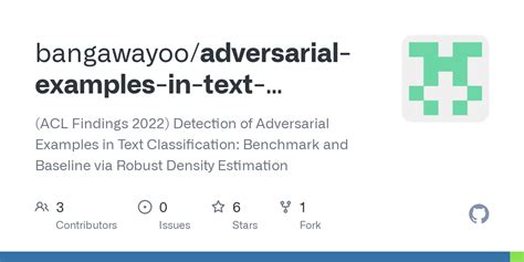 github bangawayoo adversarial examples in text classification acl findings 2022 detection