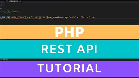 PHP Rest Api Tutorial For Beginners YouTube