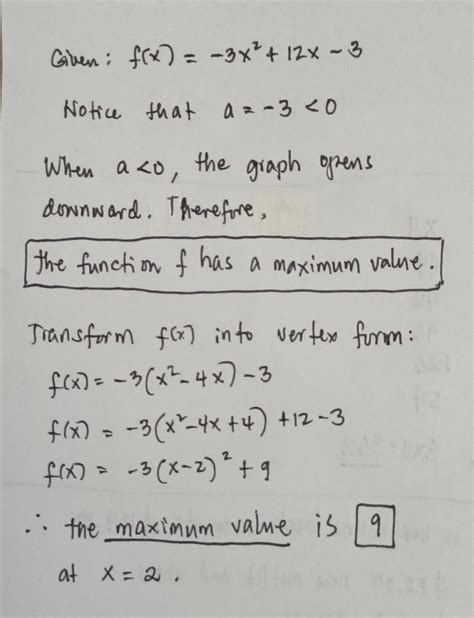 [solved] determine without graphing whether the given quadratic function course hero