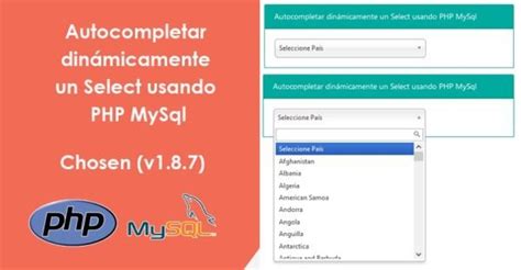 autocompletar dinámicamente un select con php mysql baulphp