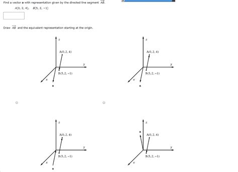 solved find a vector a with representation given by the