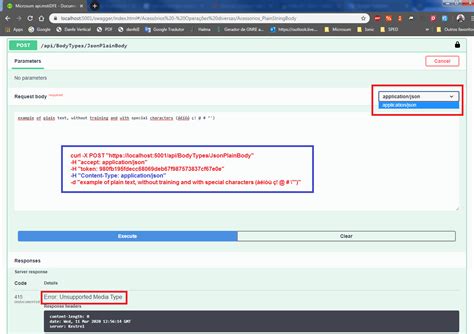C How To Enable The Text Plain Content Type In The Documentation
