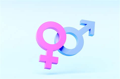 Premium Photo 3d Illustration Minimalist Concept Male And Female Symbols Joined Together On