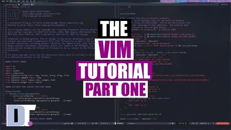 the vim tutorial part one basic commands youtube