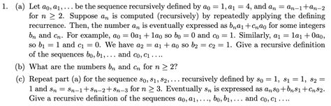 solved a let a0 a1 … be the sequence recursively defined