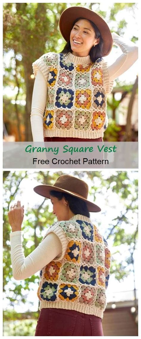 Granny Square Vest Free Pattern Crochet Vest Pattern Free Vest