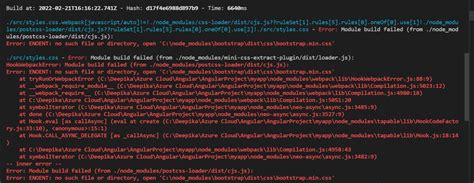 angular error help error module build failed from node modules mini css extract plugin dist