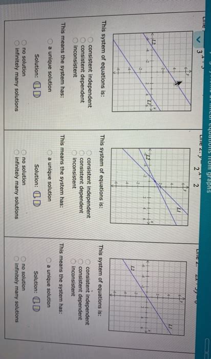 solved for each system of linear equations shown