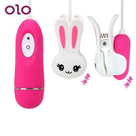 Olo Breast Massage G Spot Clitoral Stimulation Nipple Clip Clitoris Clip Silicone 10 Speeds Sex