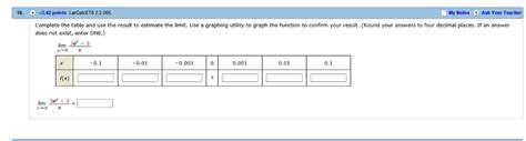 solved complete the table and use the result to estimate the