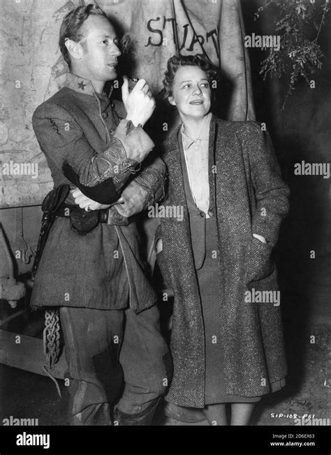 Leslie Howard And Technical Advisor Susan Myrick On Set Candid During Filming Of Subsequently