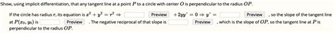 show using implicit differentiation that any tangen… solvedlib