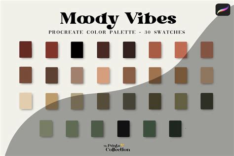 Moody Vibes Procreate Color Palette Graphic By Myprintscollection