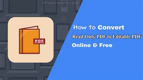 convert read only pdf to edit free