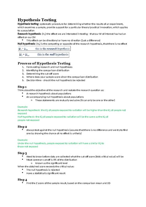 Week 7 Lecture Hypothesis Testing Hypothesis Testing Systematic