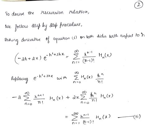 [solved] the hermite polynomials h x may be defined by the generating function e 2hx 43 s h