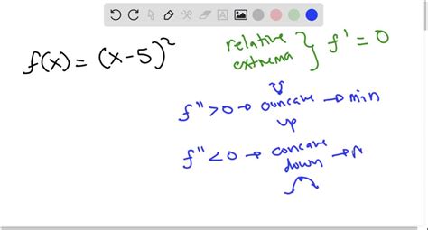 solved find all relative extrema use the second derivative test where applicable f x x 5 2