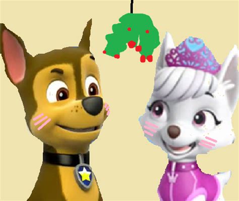 Chase And Sweetie Under The Mistletoe By Arvinsharifzadeh Chase Paw Patrol Sweetie Under The