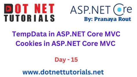 TempData And Cookies In ASP NET Core MVC Day 15 Pranaya Rout Dot