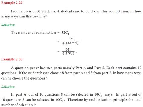 combinations definition formula solved example problems exercise mathematics