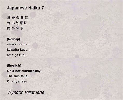 Japanese Haiku Japanese Haiku Poem By Wyndon Villafuerte 54 Off