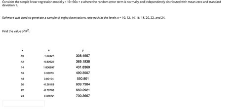 solved consider the simple linear regression model y 10