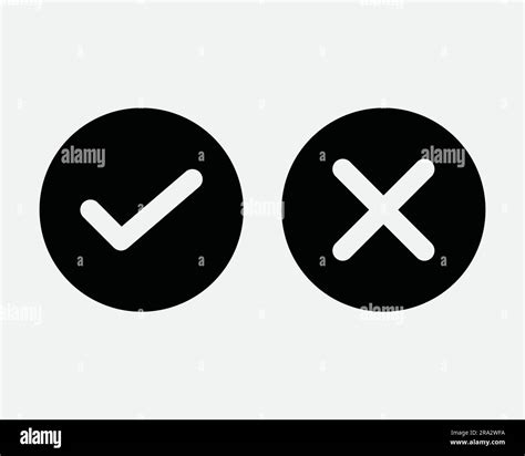 Tick And Cross Icon Right Wrong Checkmark Check X Yes No Choice Vote