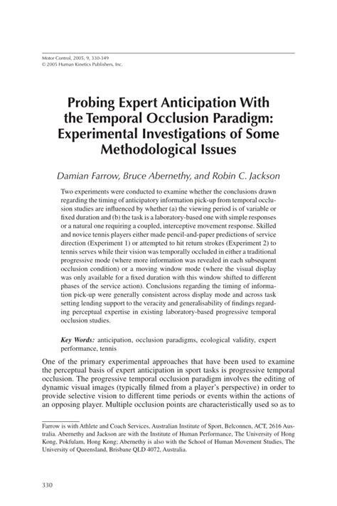 experience d anticipation definition