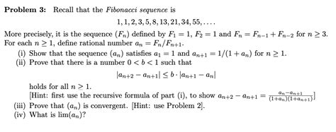solved problem 3 recall that the fibonacci sequence is