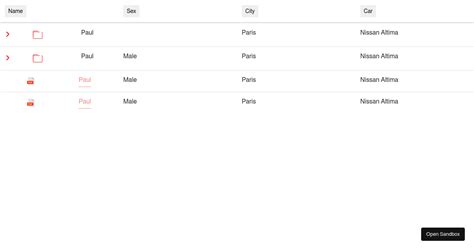 devextreme react grid for bootstrap 4 tree view with link codesandbox