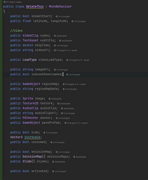 C Public Variables In Monobehaviour Do Not Appear In The Unity