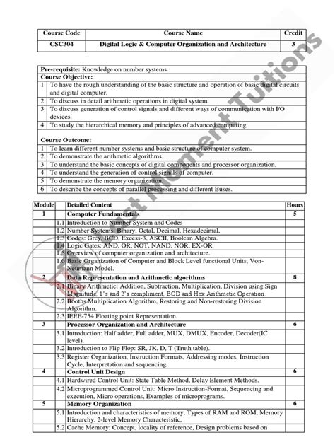 detailed content hours 1 5 pdf binary coded decimal central processing unit