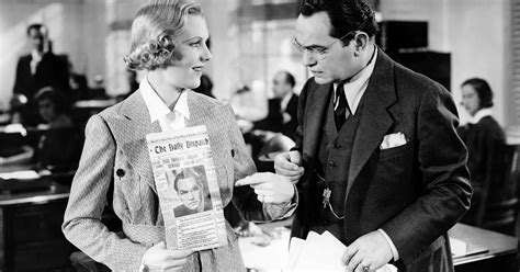 Classic Movie Man Edward G Robinson And Jean Arthur Wonder Why The Whole Towns Talking