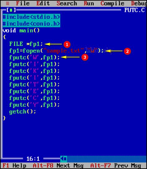 [100 working code] c fputc c programming c tutorial wikitechy