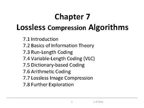 chapter 7 lossless compression algorithms 7 1 introduction