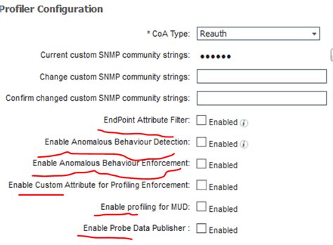 solved ise profiling settings cisco community