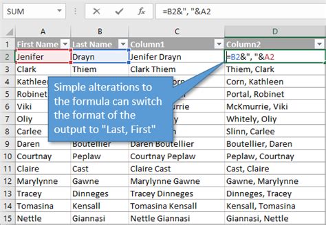 3 Ways To Combine Text In Excel Formulas Functions Power Query