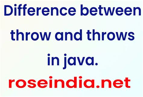 difference between throw and throws in java