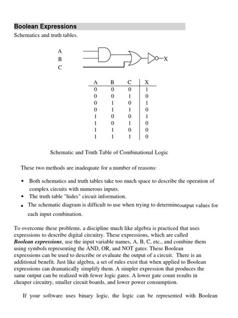 boolean expressions boolean expressions use the input variable names a b c etc and