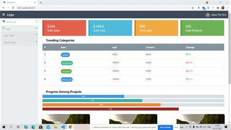 Vue 3 Free Responsive Admin Dashboard Using Tailwind CSS Working Demo
