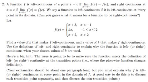 let b be a positive constant b 0 determine where the following functions are continuous