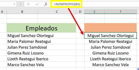 Cómo convertir la primera letra en Mayúscula en Excel