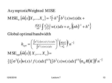 lecture 7 nonparametric regression nadaraya watson estimator ppt download