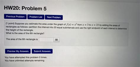 solved hw20 problem 3 previous problem problem list next