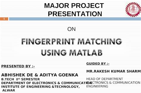 ppt fingerprint recognition using matlab dokumen tips