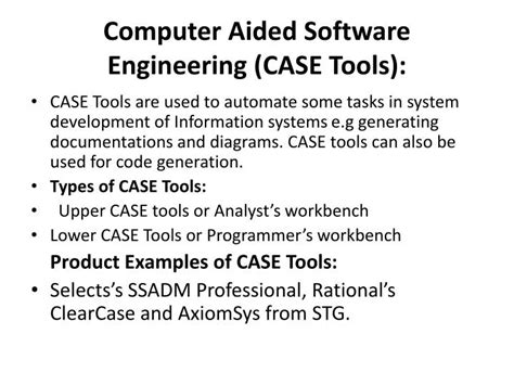 ppt computer aided software engineering case tools powerpoint presentation id 2875004
