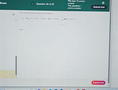 solved solve the following boundary value problem
